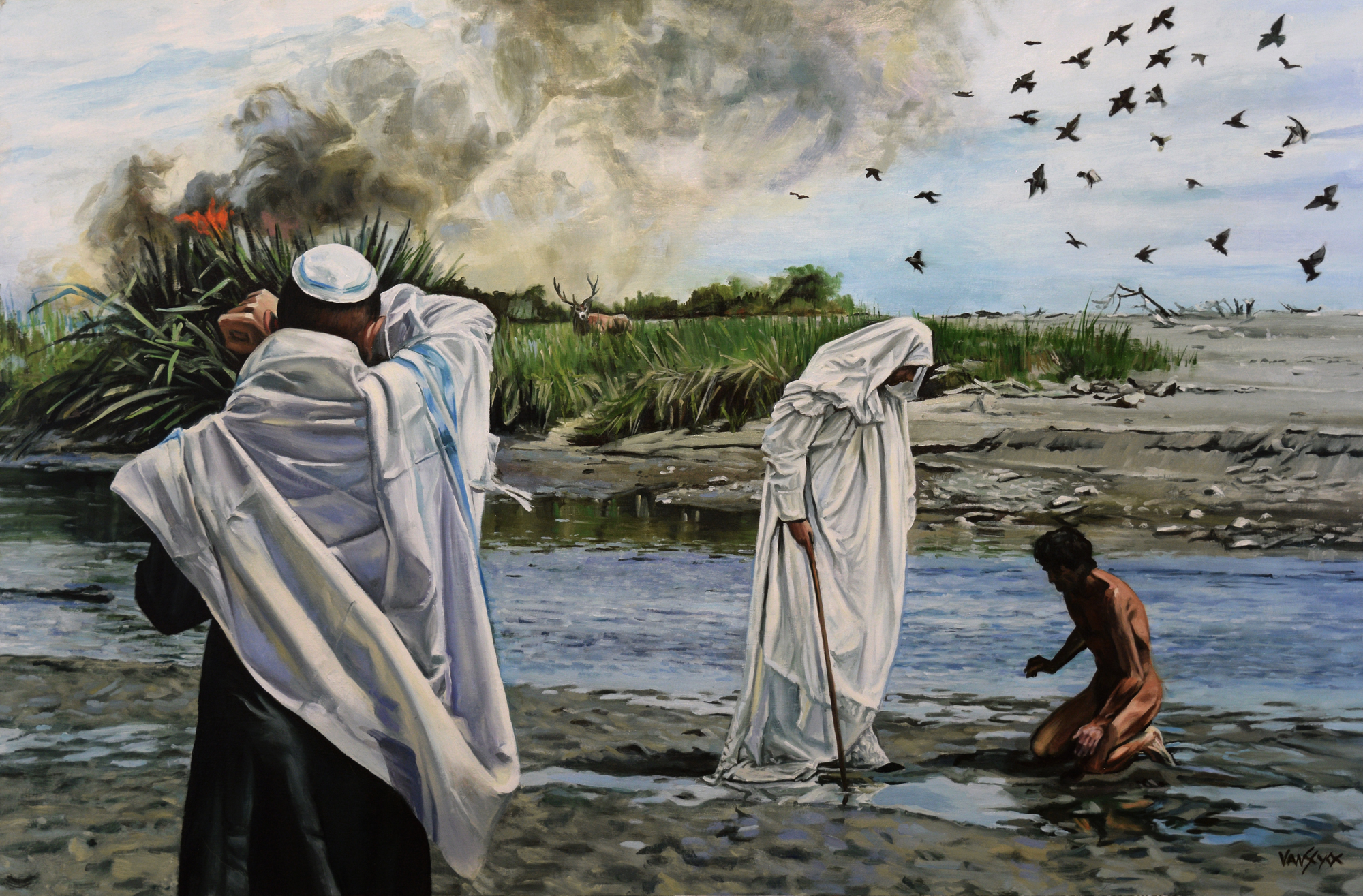 Narrative Painting - Gerald Van Syoc, The Third Sign of Fire, 2019